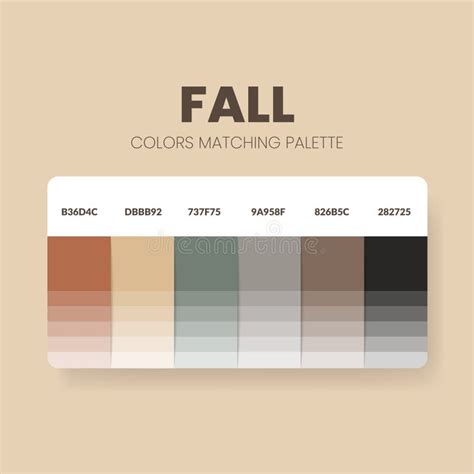 Color Palette In A Fall Colour Theme Collections Color Scheme Or
