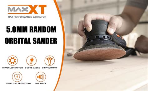 Maxxt Brushless 5 0mm Random Orbital Sander 230v Multi Function Variable Speed Electric