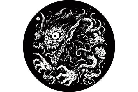 Japanese Horror Monster Yokai Graphic By Annartshock · Creative Fabrica