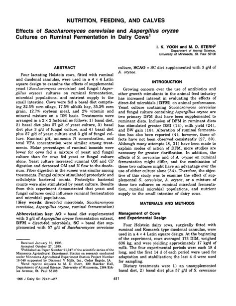Pdf Influence Of Direct Fed Microbials On Ruminal Microbial Fermentation And Performance Of