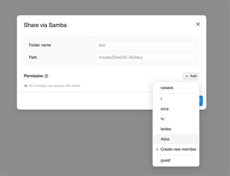 Samba With Multi User Zimaspace Docs