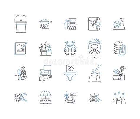 Legal Profession Line Icons Collection Justice Barrister Advocate Litigator Attorney