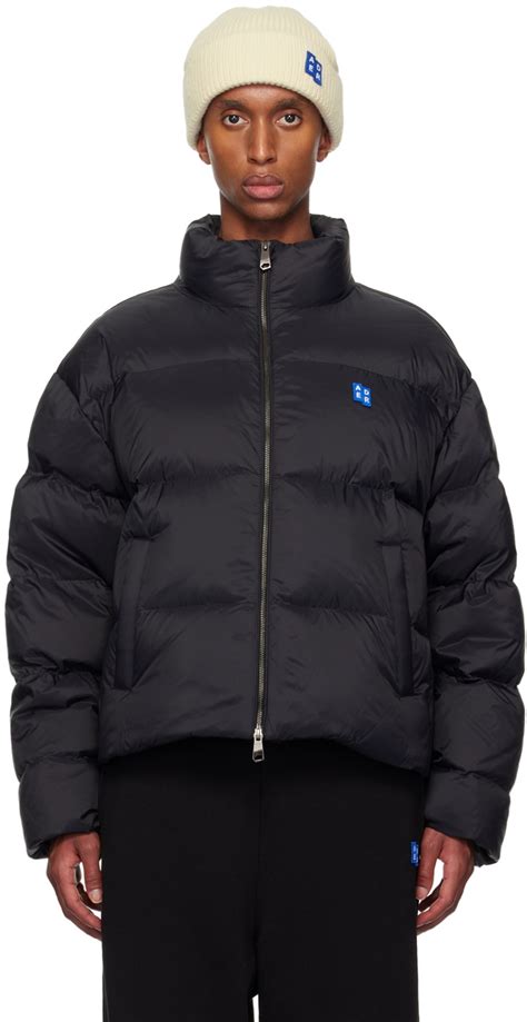 ader error black trs tag 01 puffer down jacket ader error