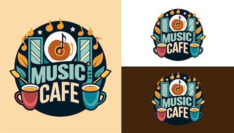 Premium Vector Music Caffe Logo Template Vector Illustration