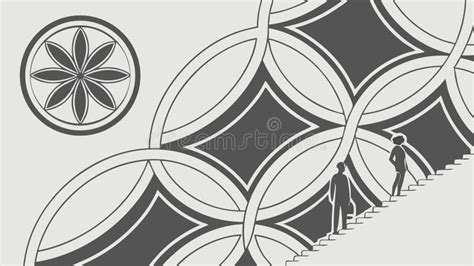 Geometric Tile Pattern Design Decorative Surface Texture Vector Design Generative Ai Stock