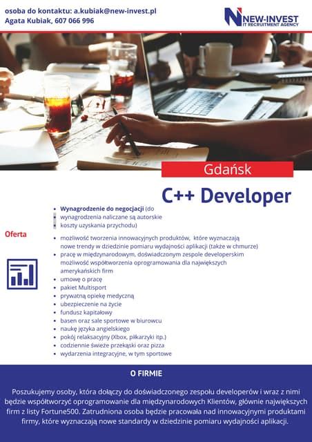 Senior Software C Developer Gdańsk Pdf