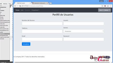 Crear y Mostrar la información del Usuario en un Formulario YouTube