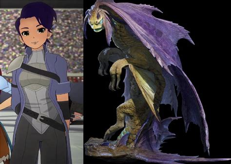 Rwbymonster Hunter Nebula Violette And Somnacanth By Spencerble On