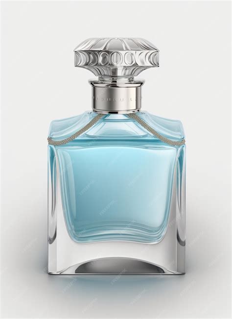 Premium Photo A High Class Bottle Of Glass Perfume With Light Blue Liquid Aromatic Perfume