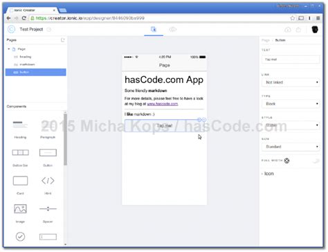 Quick Mobile Application Prototyping With Ionic Creator Micha Kops
