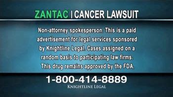 Knightline Legal Tv Commercial Zantac Cancer Lawsuit Ispottv