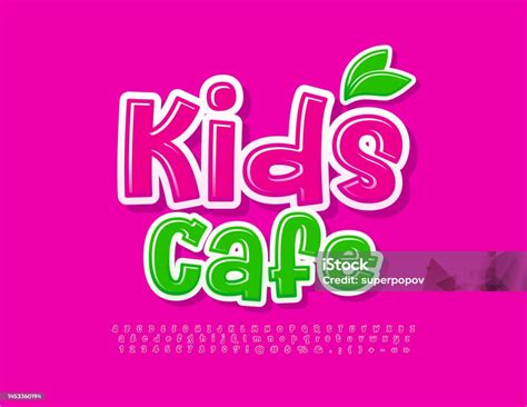 벡터 광고 포스터 키즈 카페 재미 있은 알파벳 문자 숫자 및 기호 세트 컴퓨터 글자에 대한 스톡 벡터 아트 및 기타 이미지 컴퓨터 글자 재미 필기 Istock