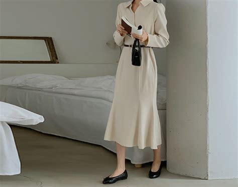 리리앤코 메이티빈 오픈카라 벨트 랩스타일 머메이드 롱 원피스데일리 하객 데이트 러블리 격식 모던룩 벨트원피스 머메이드라인 롱원피스 긴팔롱원피스 랩원피스 오픈카라원피스 벨트