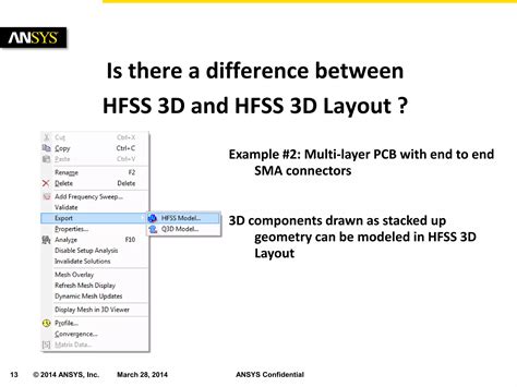 Hfss 3d Layout Phi Vs Hfss Cad Classic Pptx 3 D Graphics Computer Software And Applications Hfss 3d Layout Phi Vs Hfss Cad Classic Pptx 3 D Graphics Computer Software And Applications