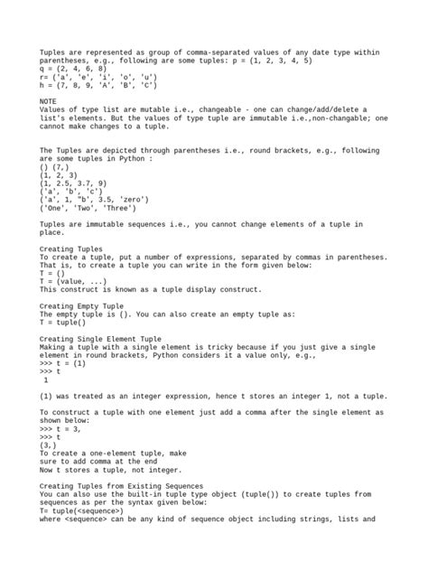 tuples pdf bracket sequence