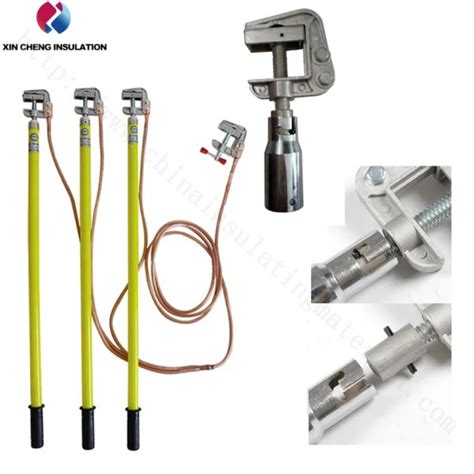 Detachable Double Spring 35mm2 Cable Wire Earthing Set With Fiberglass