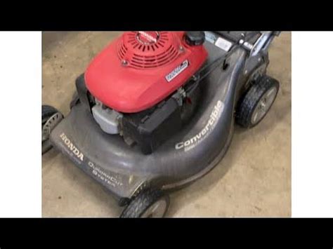 Honda Mower model HRT216 drive belt replacement - YouTube