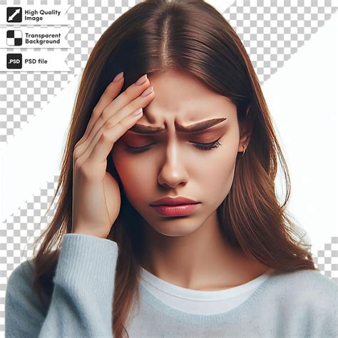 A Woman With Her Hand On Her Head And Her Hand On Her Head Premium Ai