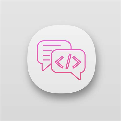 chatbot coding app icon ui ux user interface talkbot with chip insert