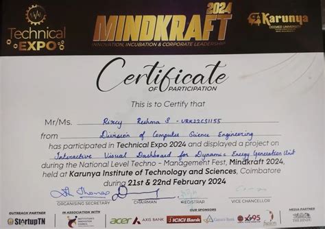 rixcy s reshma on linkedin elated to share my project certificate