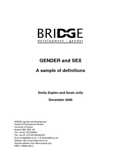 gender and sex a sample of definitions 094025 pdf gender gender