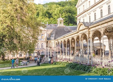 Hot Spring Colonnade Karlovy Vary Czech Editorial Image