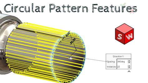 2 Minute Solidworks Tutorial How To Circular Pattern Features Youtube