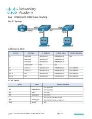 Lab On Implementing Inter VLAN Routing For Network Segmentation Course Hero