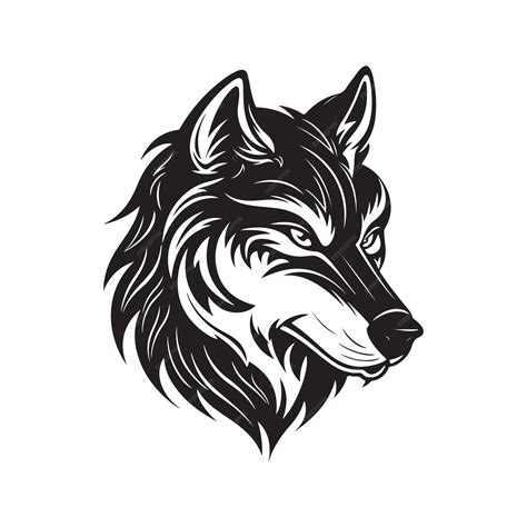 Premium Vector Wolf Vector Concept Digital Art Hand Drawn Illustration
