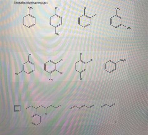 Solved Name The Following Structures Chegg