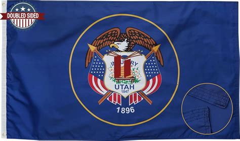 Utah Flags 3x5 Feet Utah State Flag Heavy Duty Double Sided And 3 Ply