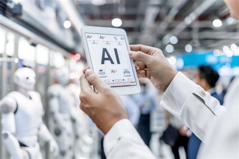 Person Holding Ai Document In High Tech Factory Highlighting