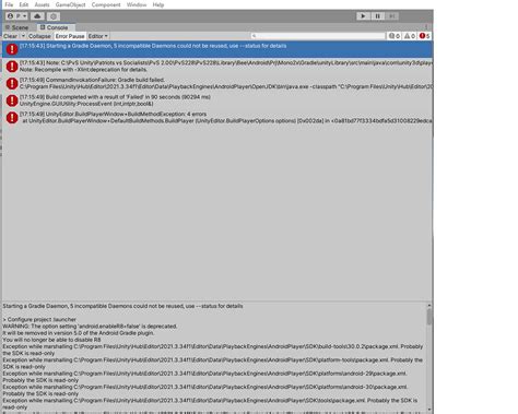 Gradle Daemon Unity Engine Unity Discussions