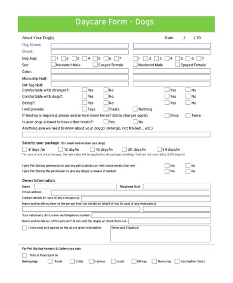 Dog Incident Report Form For A Dog Daycare