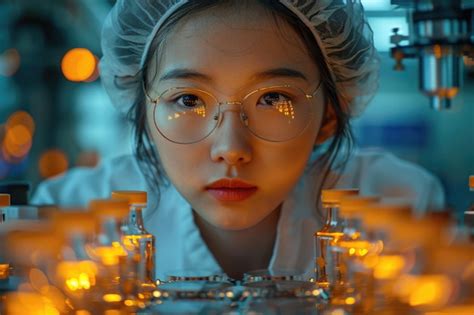 Premium Photo Workers Wearing Protective Clothing Are Working On The Assembly Line Premium Photo Workers Wearing Protective Clothing Are Working On The Assembly Line