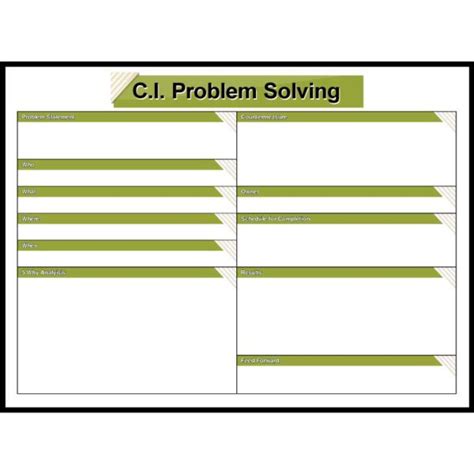 Continuous Improvement Problem Solving Board Visual Workplace Inc