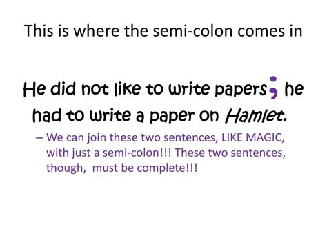 PPT Grammar Review Semi Colon And Colon PowerPoint Presentation Free Download ID