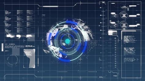 Animation Of Data Processing Over Scope Scanning Stock Footage Video