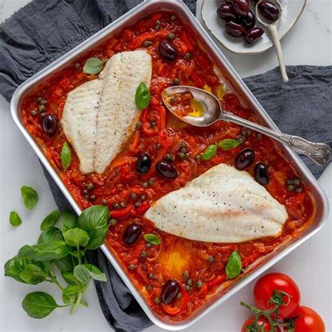 Baked Snapper Fillet With Caponata Recipe Andi Co