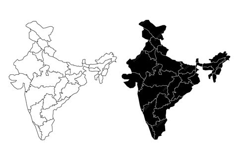 Premium Vector India Political Map Low Detailed