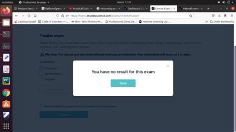 Internal Server Error When Submitting An Exam Qanda Hub 365 Data Science