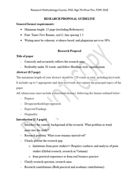 Research Proposal Guideline Final Pdf Data Methodology