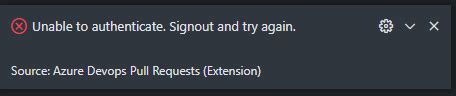 Authentication Error Using Pat Issue Ankitbko Vscode Pull Request Azdo Github