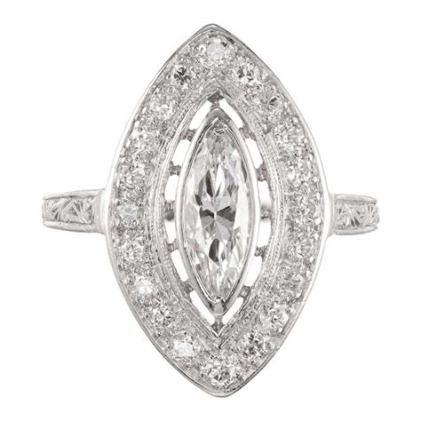 1 Carat Marquise Diamond And Sapphire Ring At 1stdibs One Carat