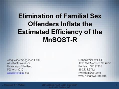 Elimination Of Familial Sex Offenders Inflate The Estimated