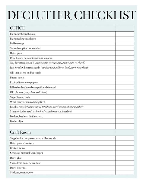 Craft Room And Office Declutter Checklist Artofit