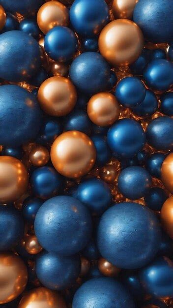 Premium AI Image Creative Blue Sphere Texture