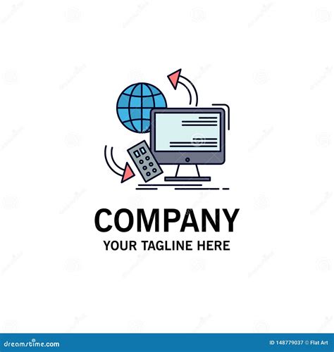 Access Control Monitoring Remote Security Flat Color Icon Vector Stock Vector Illustration