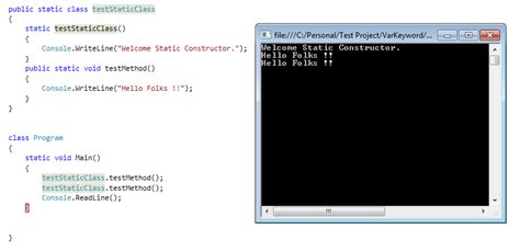 C Static Class VS Private Constructor Stack Overflow