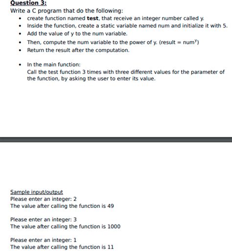 Solved Question Write A C Program That Do The Following Chegg